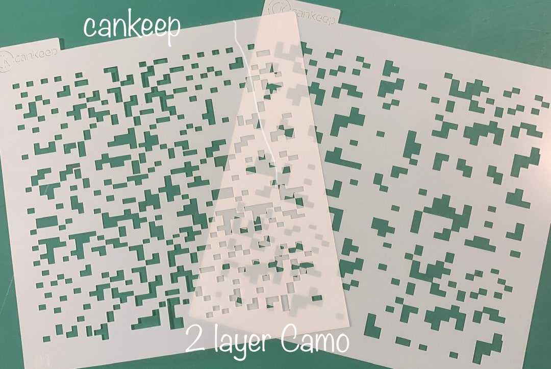 Cookie Stencil - Digital Camo Background -laser Cut Stencil - Etsy