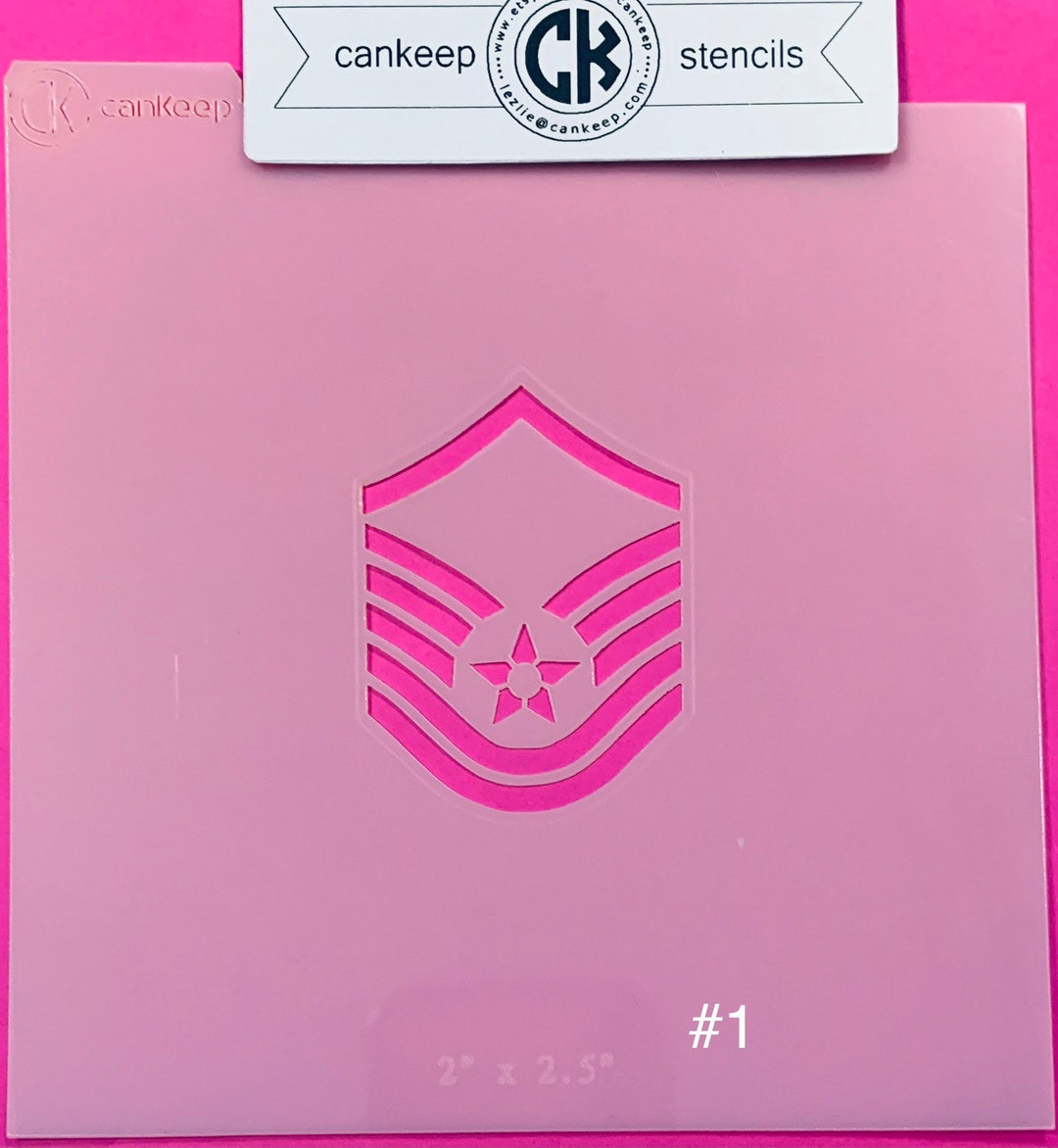 Military Air Force E-7 Master Sgt. Rank Logo/cookie or Craft Stencil - Etsy