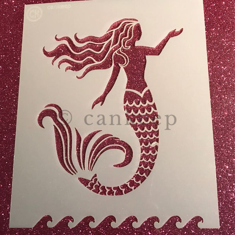 Mermaid Stencil - Etsy