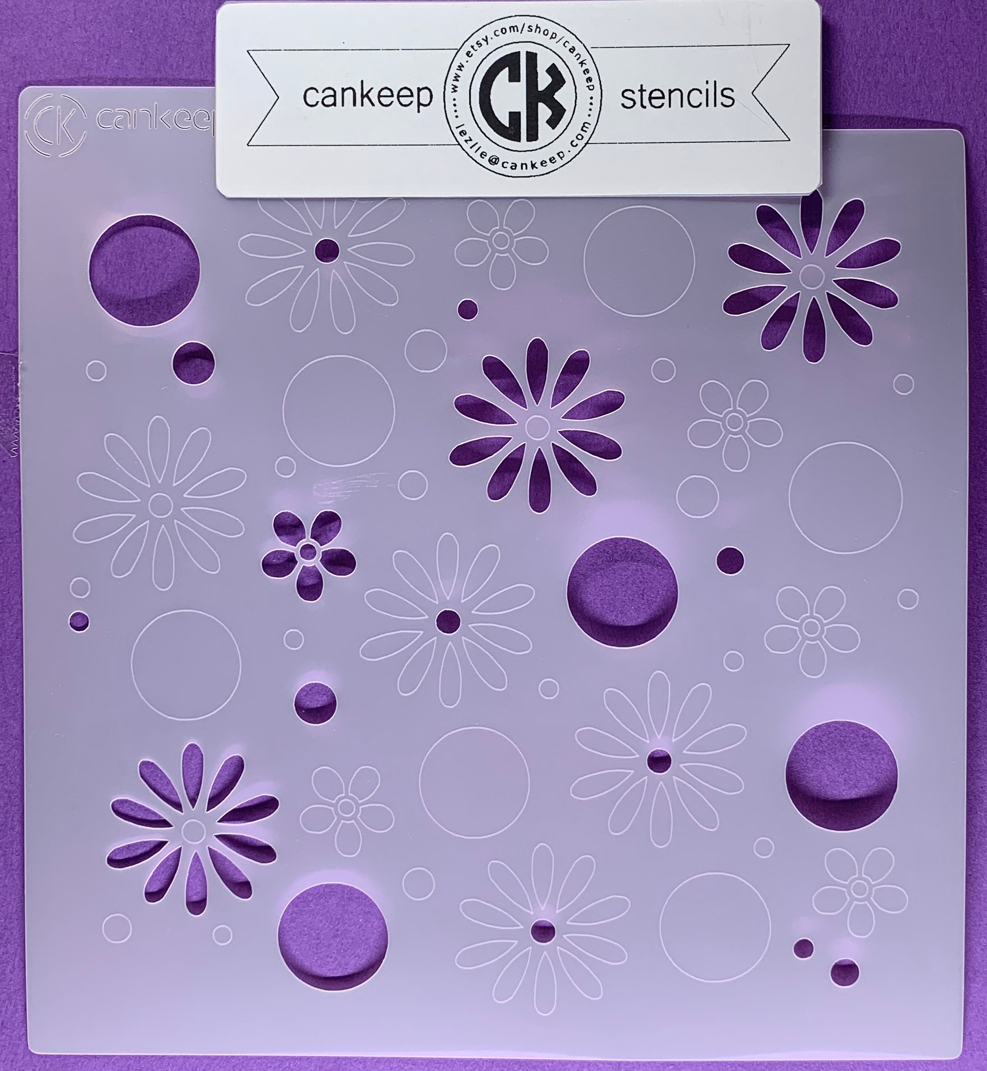 Smiley Face & Flowers Background/ Cookie or Craft Stencil - Etsy