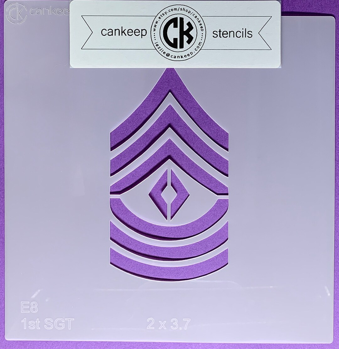 Military Army E-8 1st SGT Rank Logo/cookie or Craft Stencil - Etsy