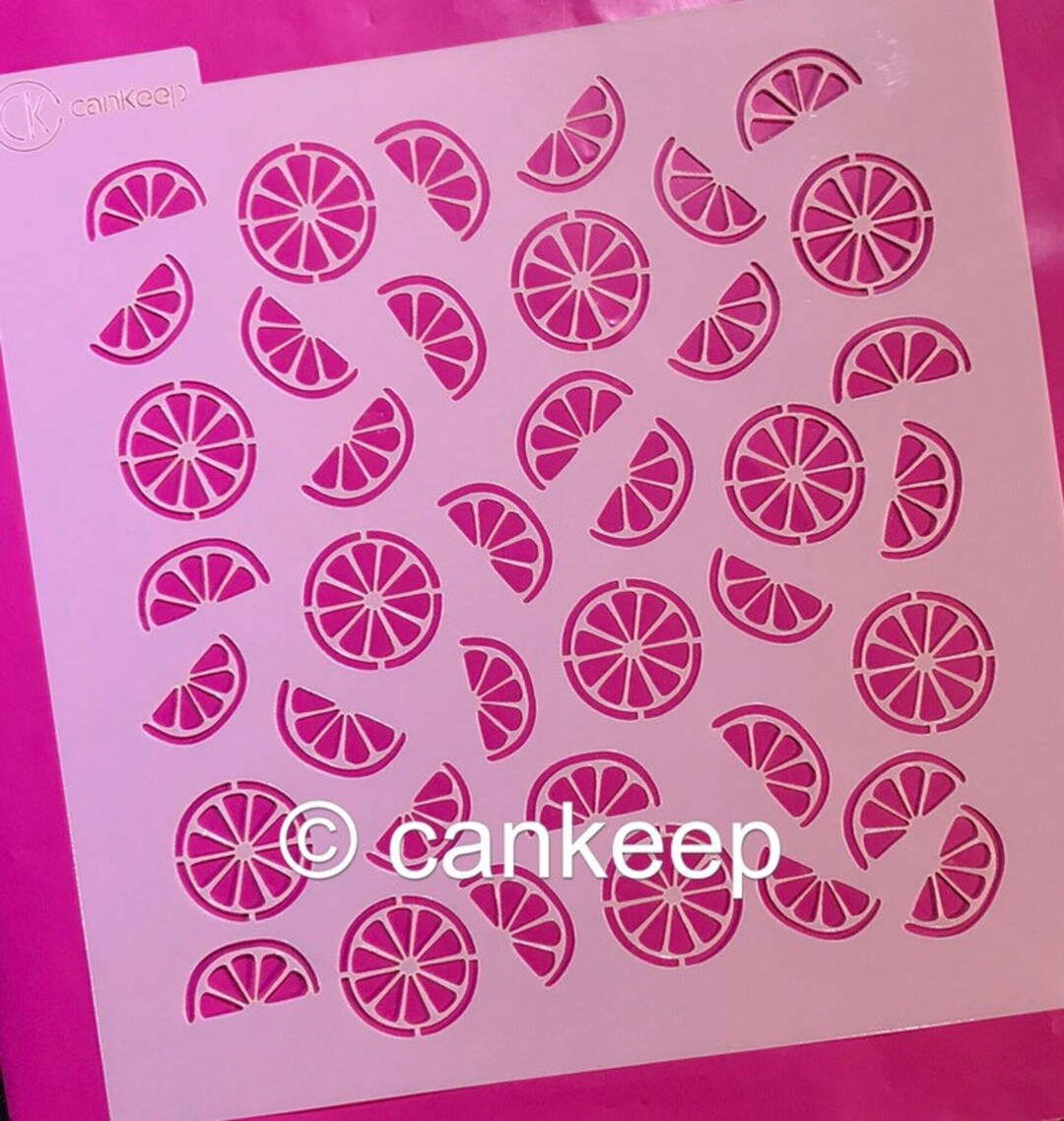 Citrus Lemon-lime-orange Background / Cookie or Craft Stencil - Etsy