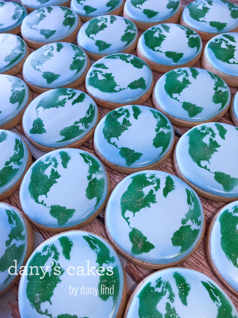 Earth Globe /cookie or Craft Stencil by Cankeep | Etsy