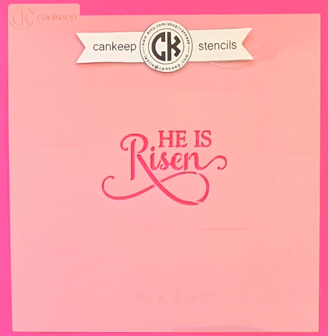 Easter “he is Risen” / Cookie or Craft Stencil - Etsy