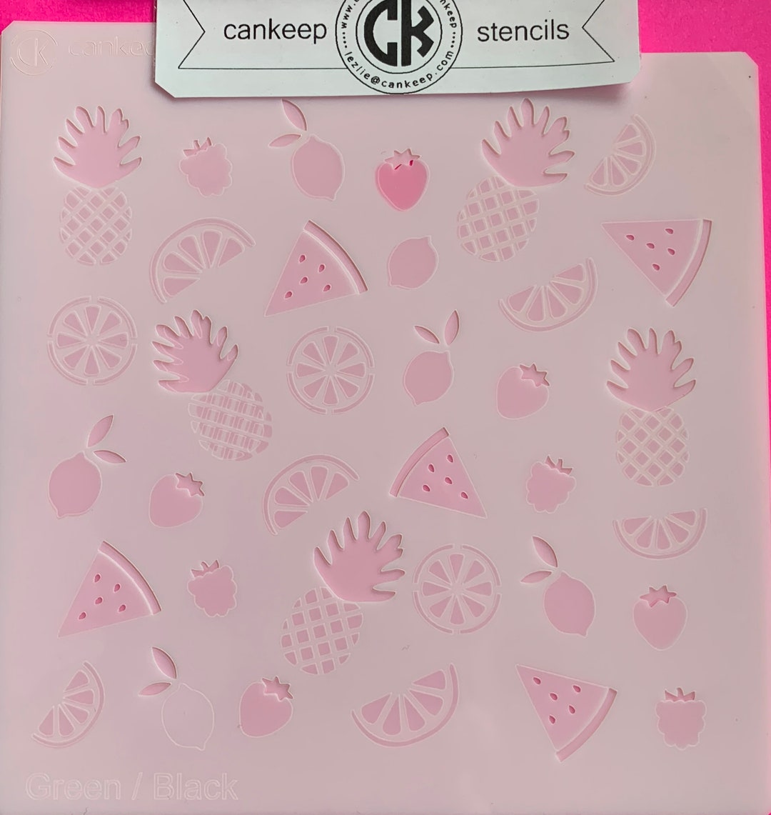 Mixed Fruit 3 Layer Stencil/ Cookie or Craft Stencil by Cankeep - Etsy