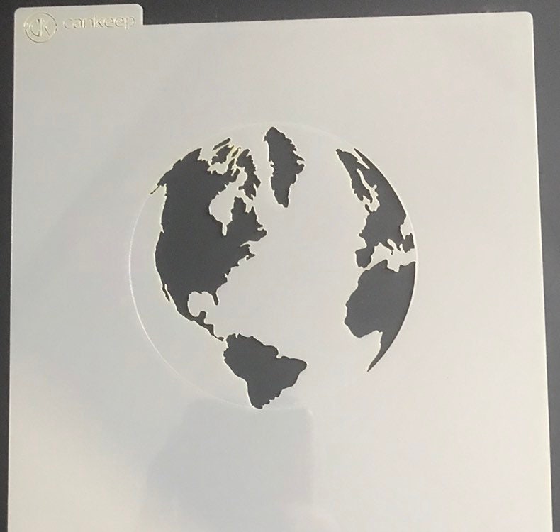 Earth Globe /cookie or Craft Stencil by Cankeep | Etsy