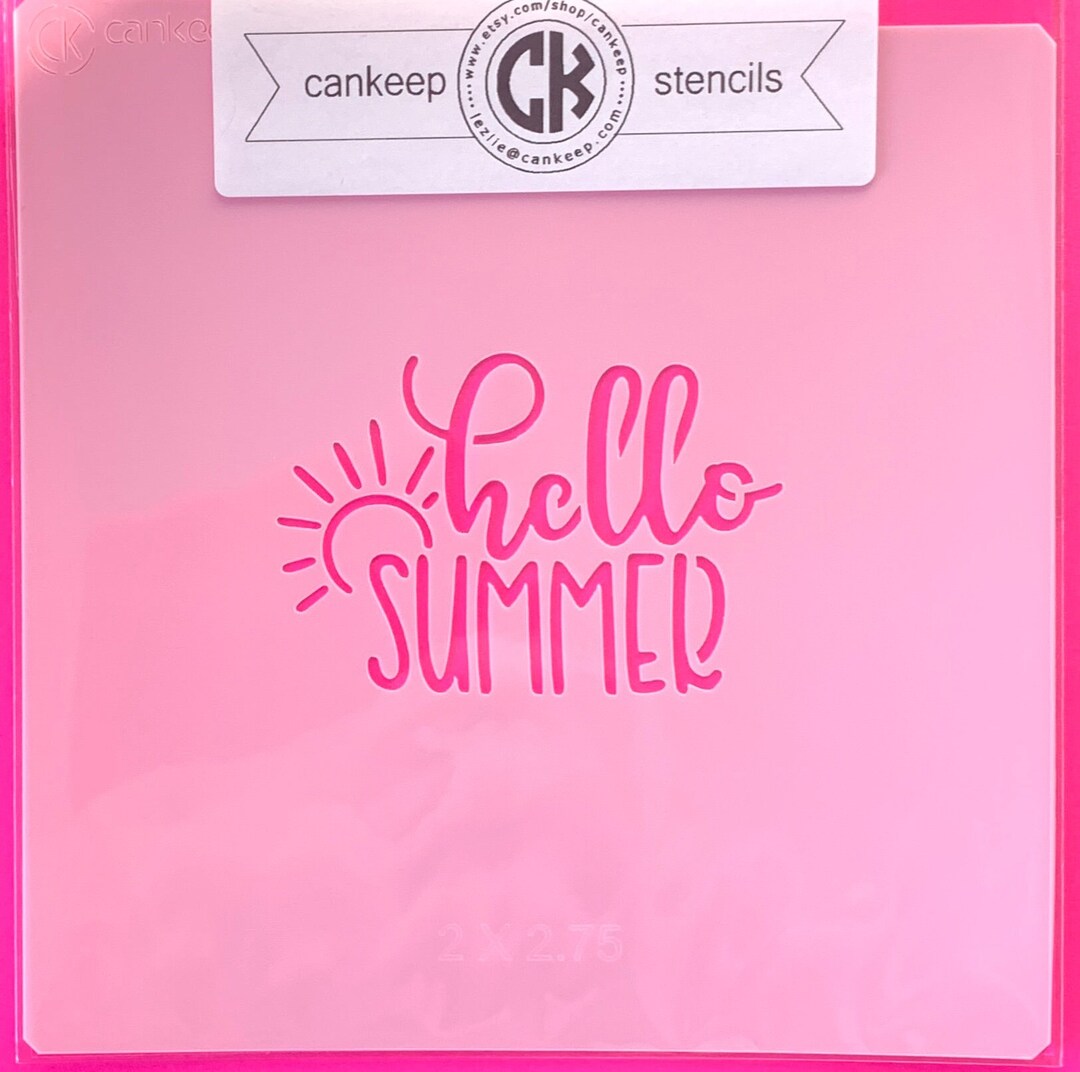 Hello Summer / Cookie or Craft Stencil by Cankeep - Etsy