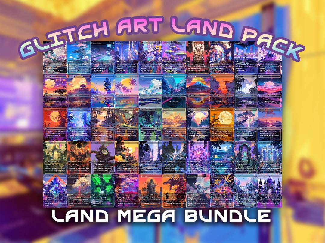 Proxy Glitch Art Style Land Mega Bundle | Dual Fetch Bond Shock Triome ...