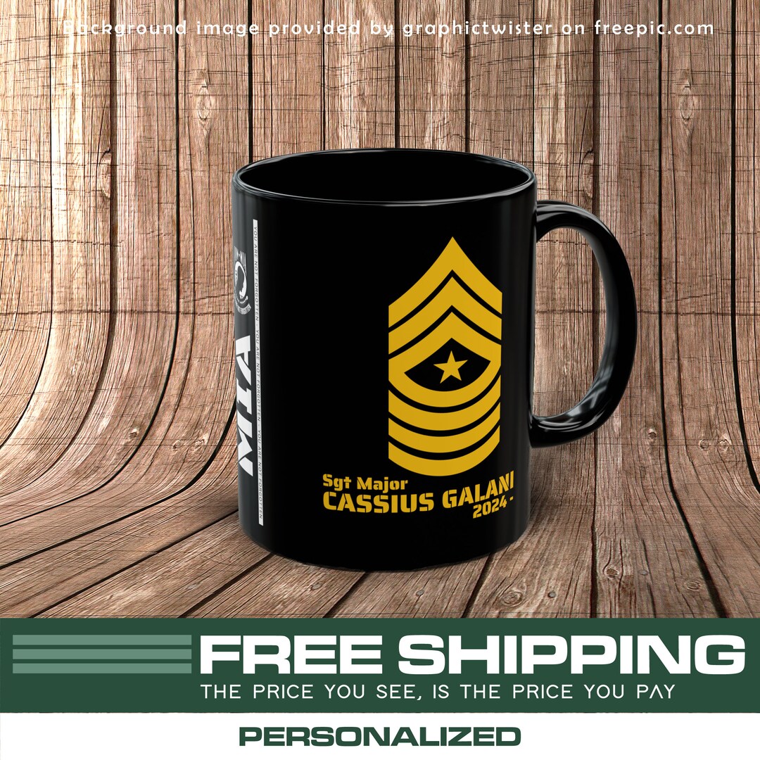 US Army Personalized Mug E9 Sergeant Major Great Gift for Army ...
