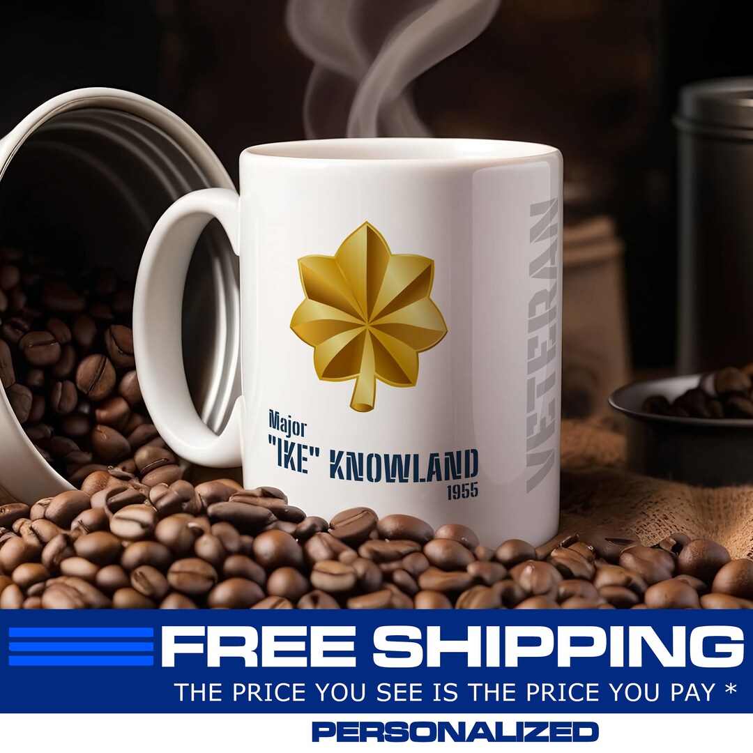 Personalized US Air Force Captain (O3) White Ceramic Mug - Perfect Gift ...