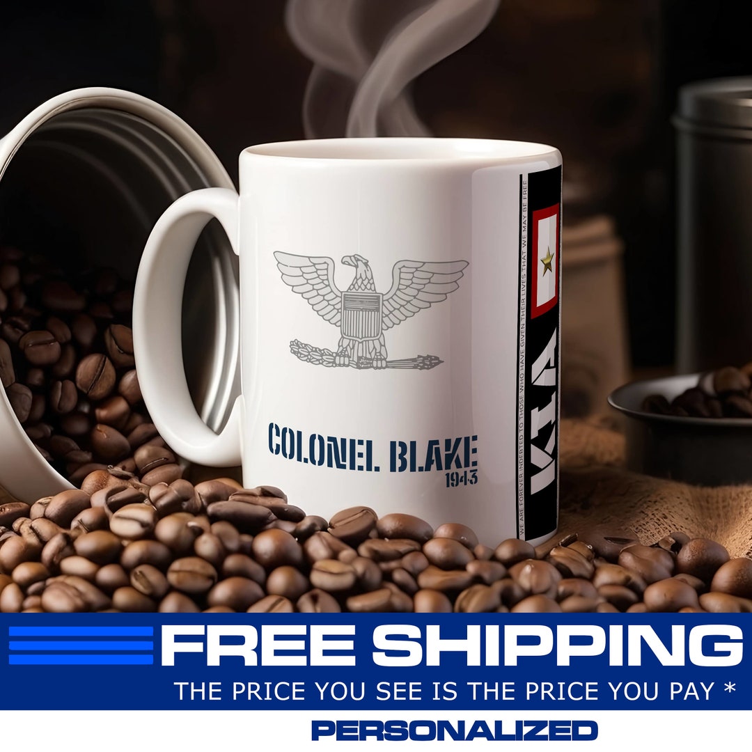 US Air Force Colonel O6 White Ceramic Mug Personalized Rank and Name ...