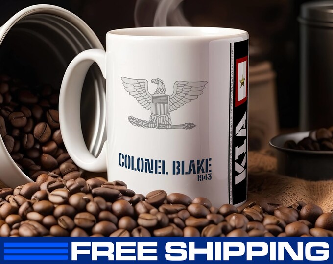 US Air Force Colonel (O6) White Ceramic Mug - Personalized Rank and ...