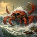 Giant Crab / Sci-fi Anime / Japanese Anime / in Battle - Etsy