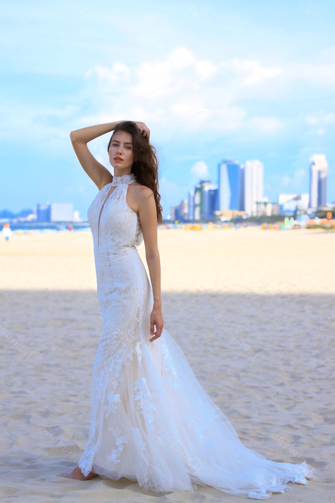 Timelessly Elegant and Alluring, This Romantic Lace Mermaid Wedding ...