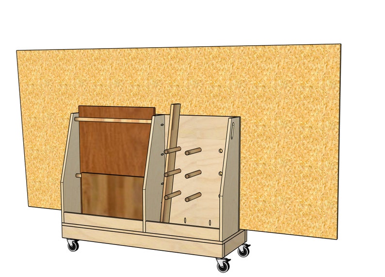 Lumber and Plywood Storage Cart - Digital Plans - PDF - Etsy