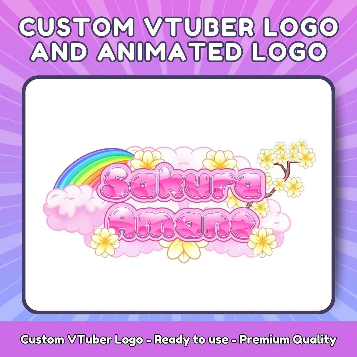CUTE VTUBER LOGO Custom Vtuber Logo, Vtuber Logo Commission, Cute ...