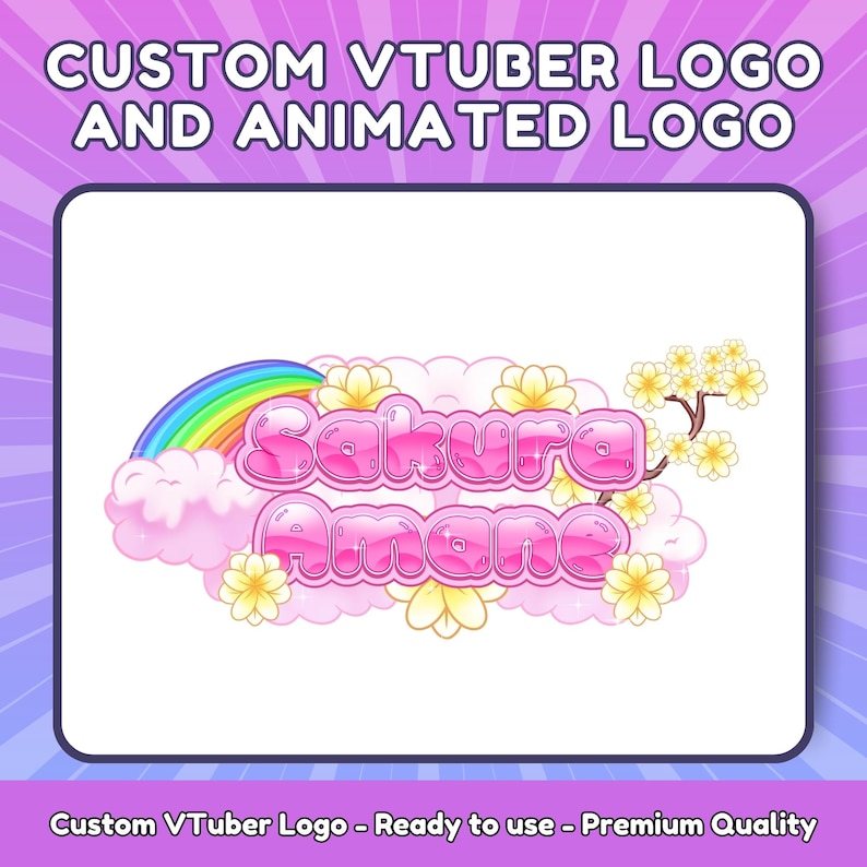 CUTE VTUBER LOGO Custom Vtuber Logo, Vtuber Logo Commission, Cute ...