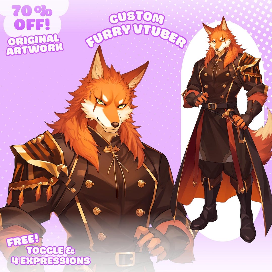 Custom Live2d Furry Vtuber | Vtuber Model, Fursona, Vtuber, Custom ...