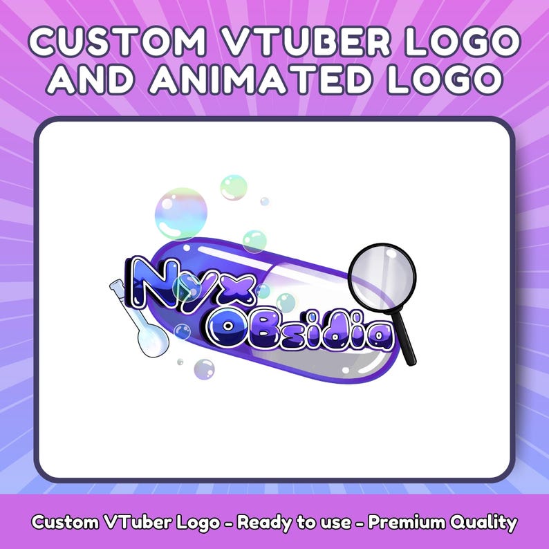 CUTE VTUBER LOGO Custom Vtuber Logo, Vtuber Logo Commission, Cute ...