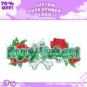 Custom Vtuber Logo | Custom Vtuber Logo Kawaii | Custom Chibi Cute ...