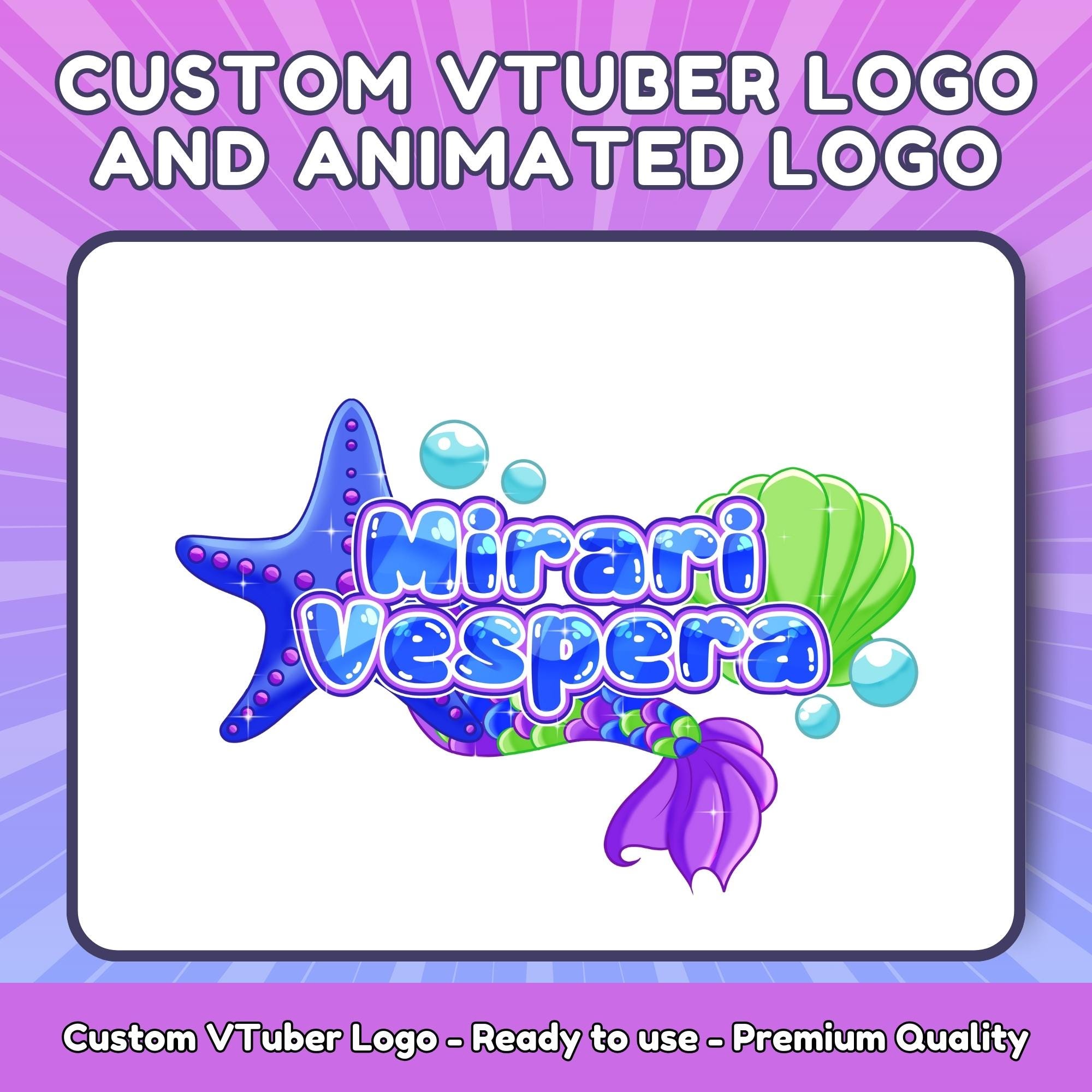 CUSTOM VTUBER LOGO Custom Cute Vtuber Logo, Vtuber Logo Commission ...