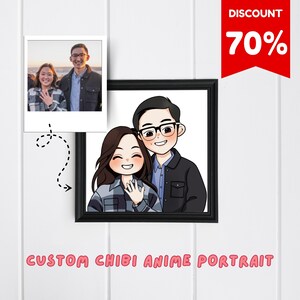 Custom Anime Portrait, Cute Chibi, Cute Cartoon for Family, Couples ...