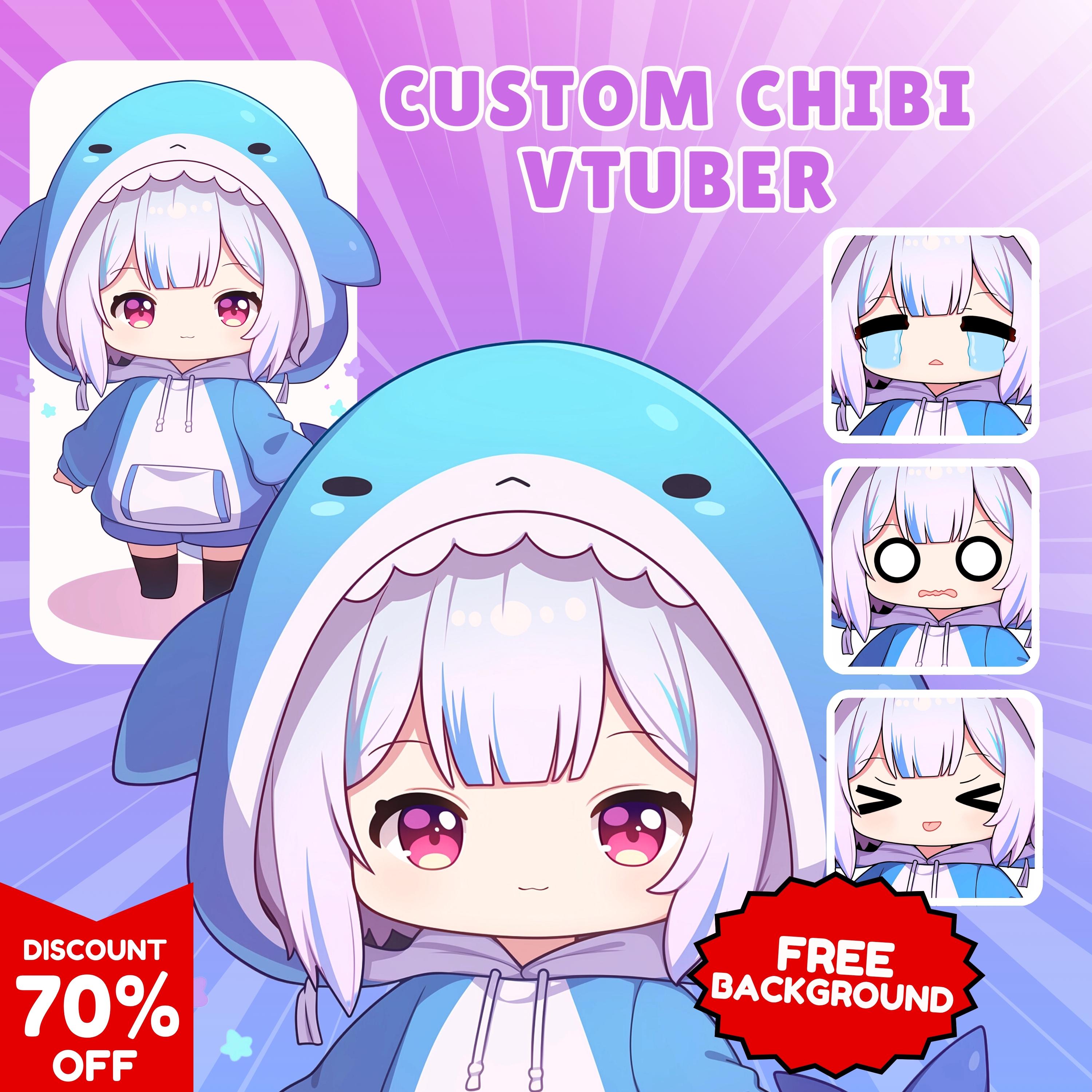 CUSTOM LIVE2D CHIBI VTUBER Female Vtuber Model Cute Vtuber Model Vtuber ...