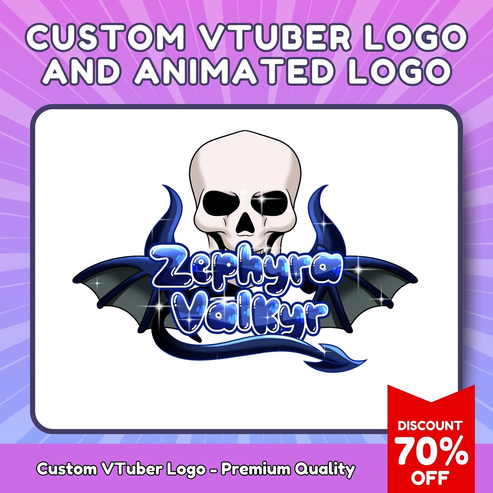 CUTE VTUBER LOGO Custom Vtuber Logo, Vtuber Logo Commission, Cute ...