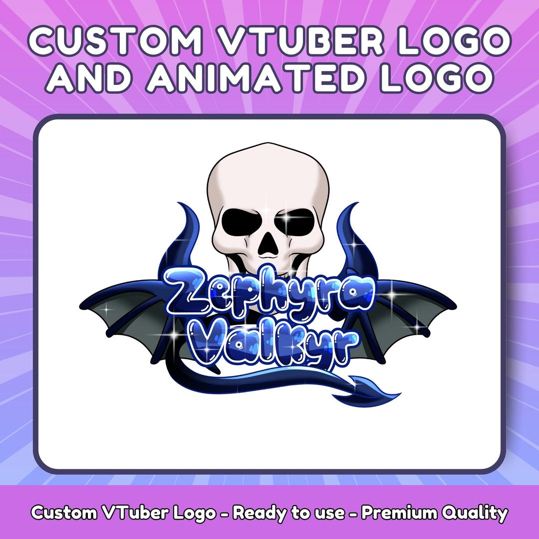 CUSTOM VTUBER LOGO Custom Cute Vtuber Logo, Vtuber Logo Commission ...