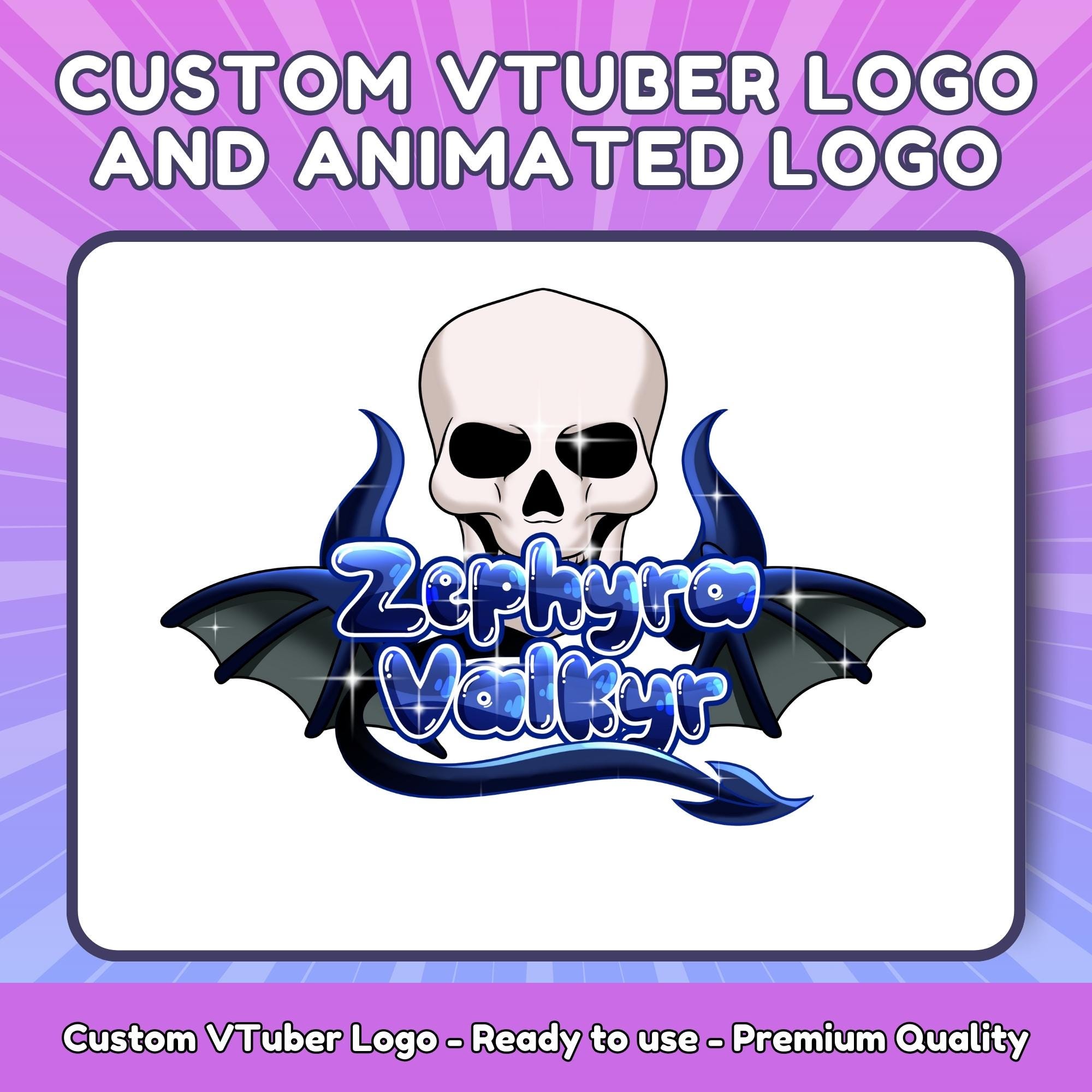 CUSTOM VTUBER LOGO Custom Cute Vtuber Logo, Vtuber Logo Commission ...