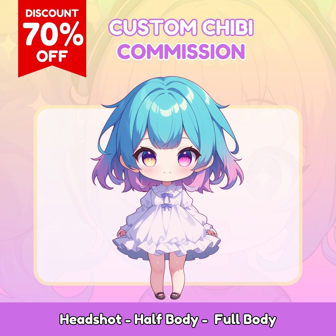 Chibi Character, Custom Chibi Commission, Custom Chibi Anime, Original ...