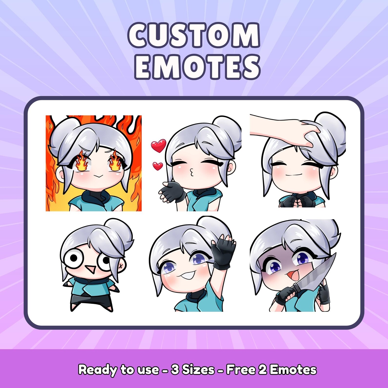 Twitch Emoji for Streamer, Custom Premium Twitch Emotes, Chibi Emotes ...
