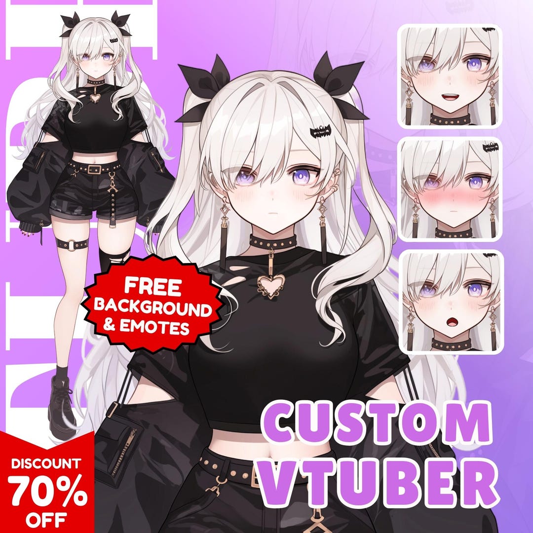 CUSTOM LIVE2D VTUBER MODEL Custom Vtuber Model, Live2d Model, Vtuber Design, Vtuber Character ...
