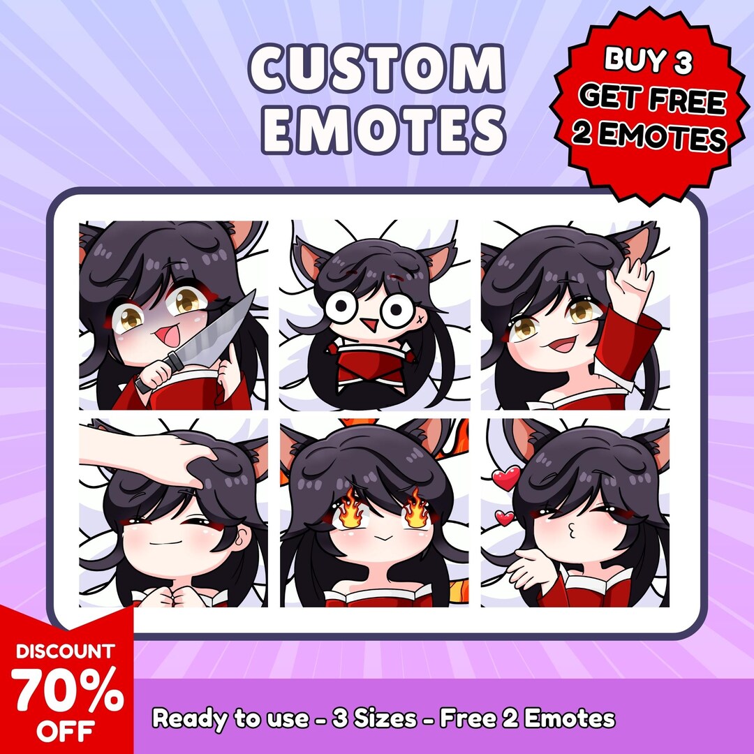 Twitch Emoji for Streamer, Custom Premium Twitch Emotes, Chibi Emotes ...