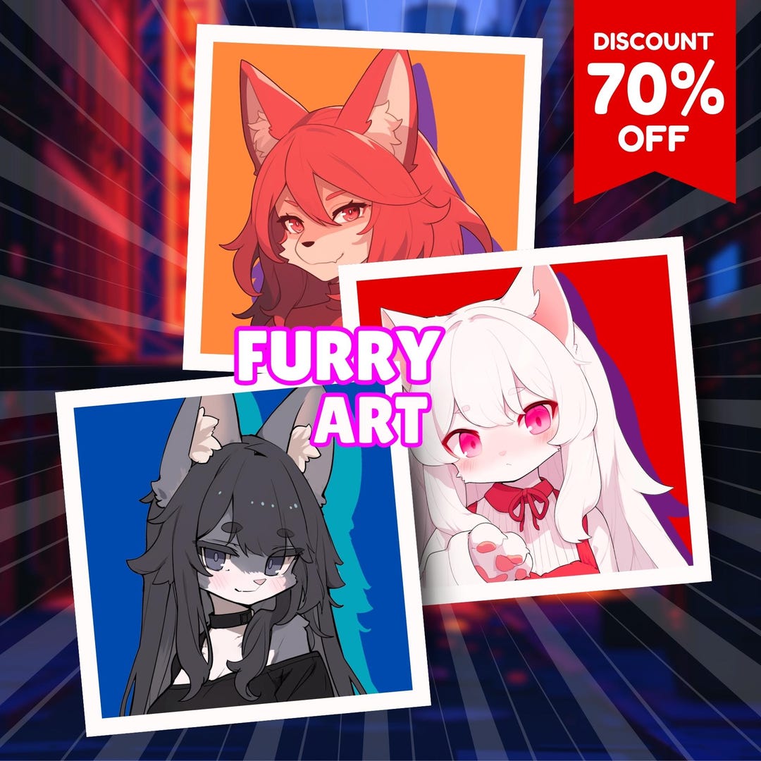CUSTOM Character Furry Commission, Fursona PFP, Furry Avatar, Furry ...