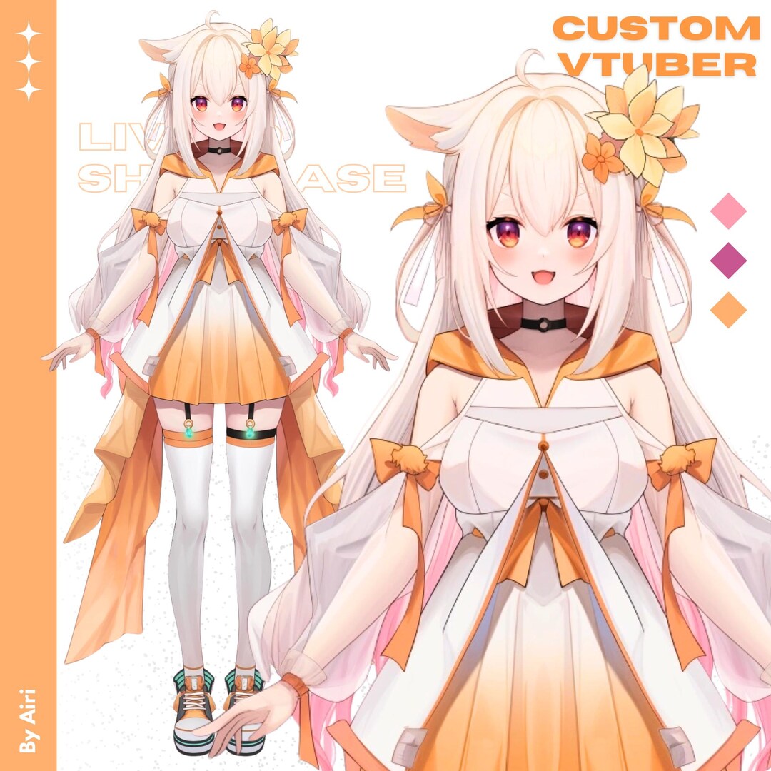 CUSTOM LIVE2D VTUBER MODEL | Custom Vtuber Model, Live2d Model Premade ...