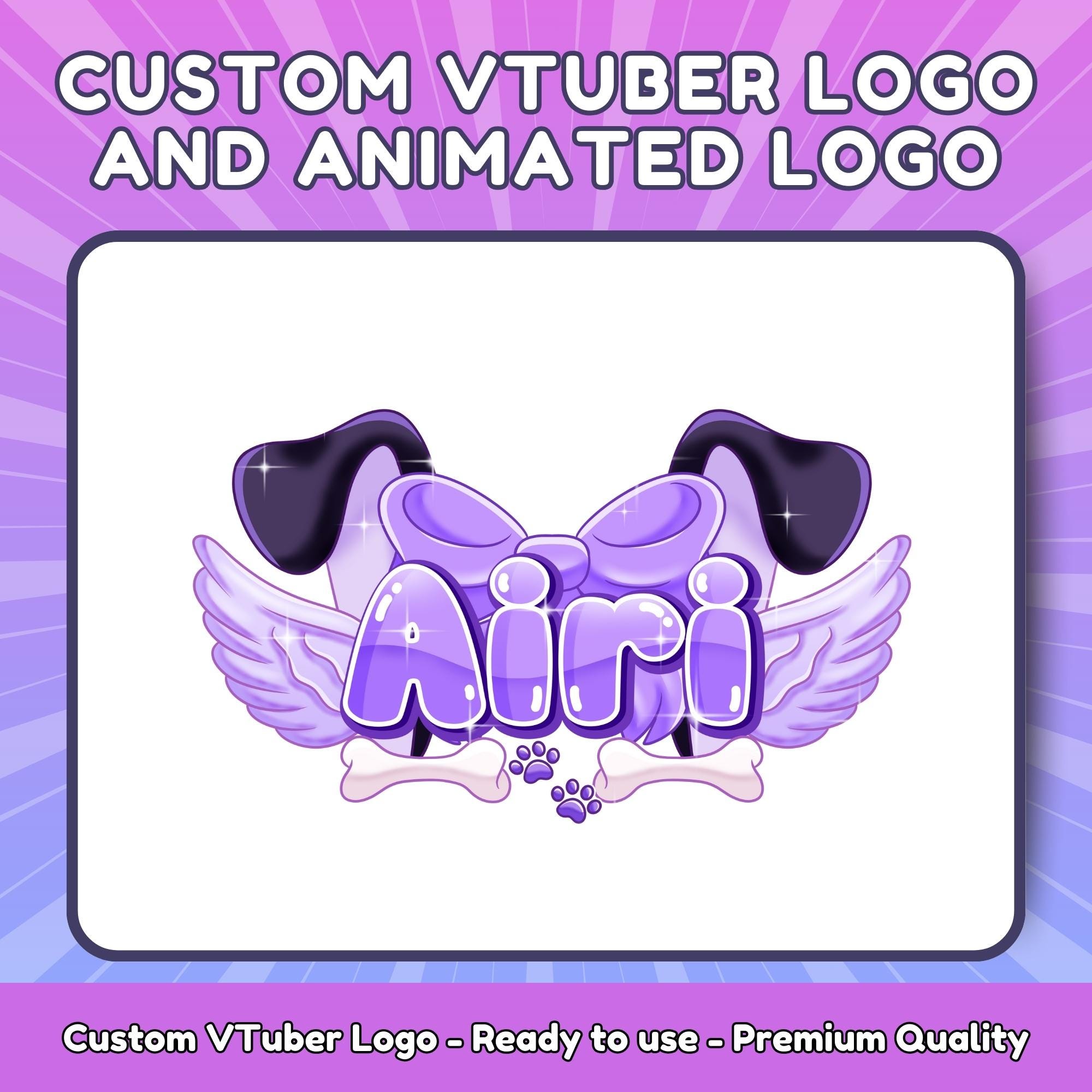 CUTE VTUBER LOGO Custom Vtuber Logo, Vtuber Logo Commission, Cute ...