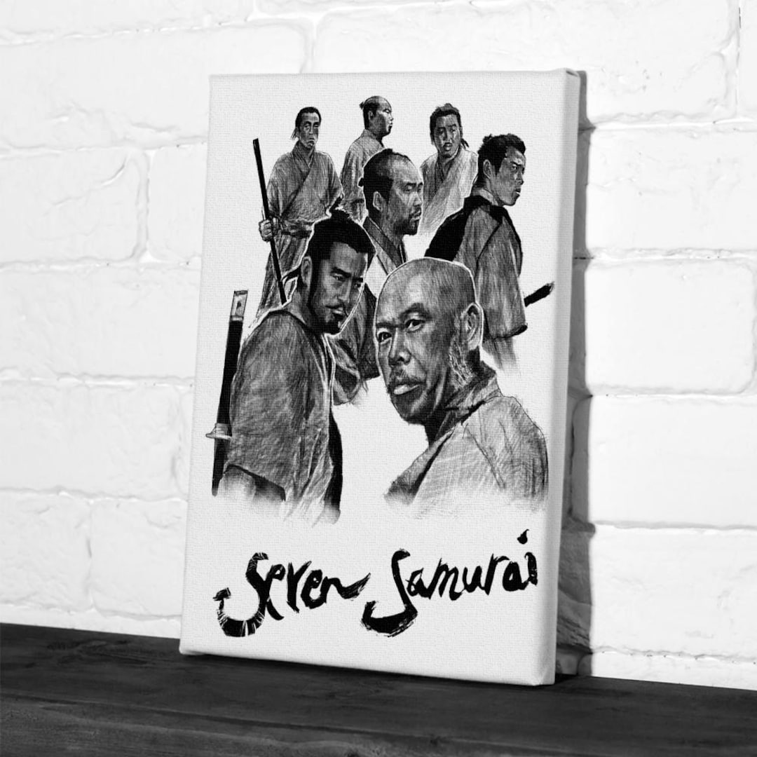 Seven Samurai Movie Poster Canvas Print Wall Art, Living for Living ...