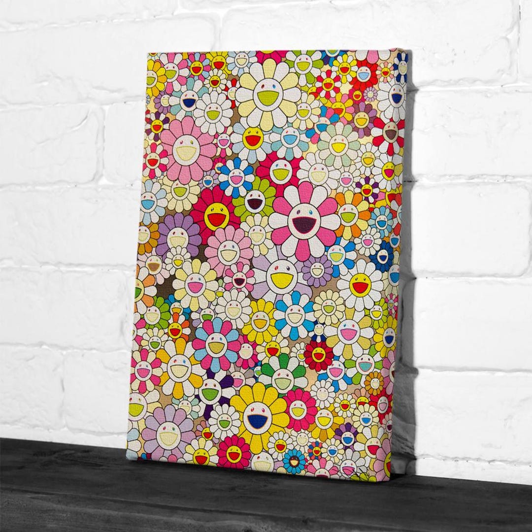 Murakami Takashi Japanese Pop Poster Canvas Print Wall Art, Living for ...