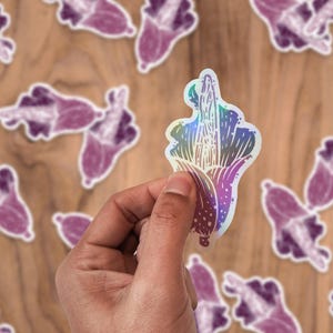 Corpse Flower Stickers | Titan Arum Rafflesia Stickers | Linocut Style ...