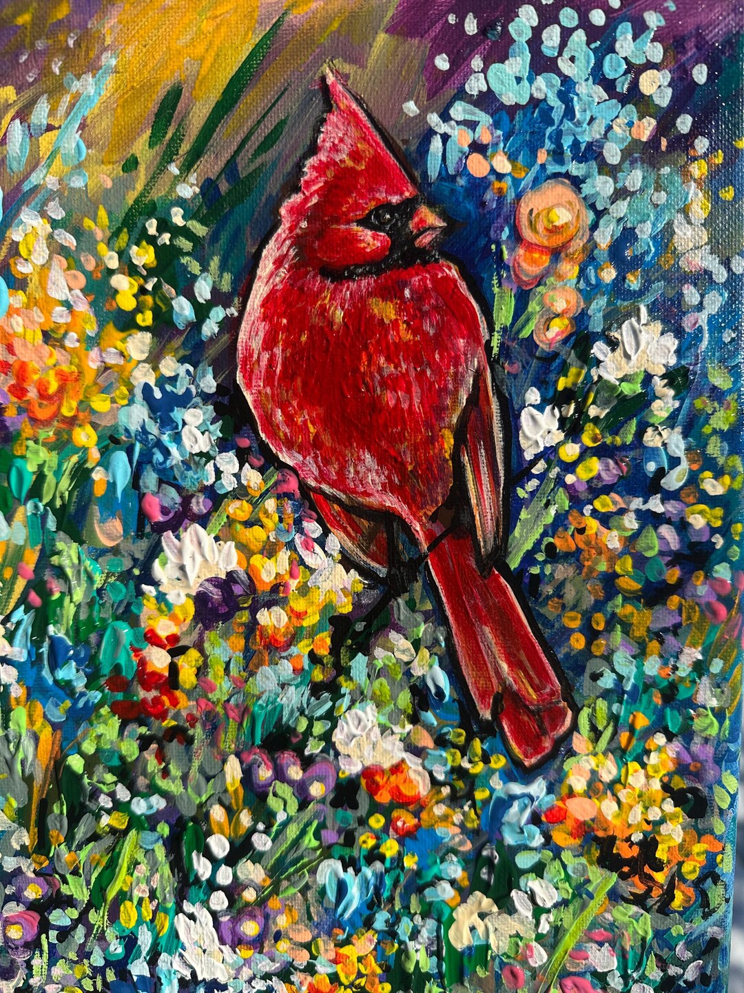 Reminiscing Original Painting on Canvas Thick Textured Paint Dawn Tarr ...