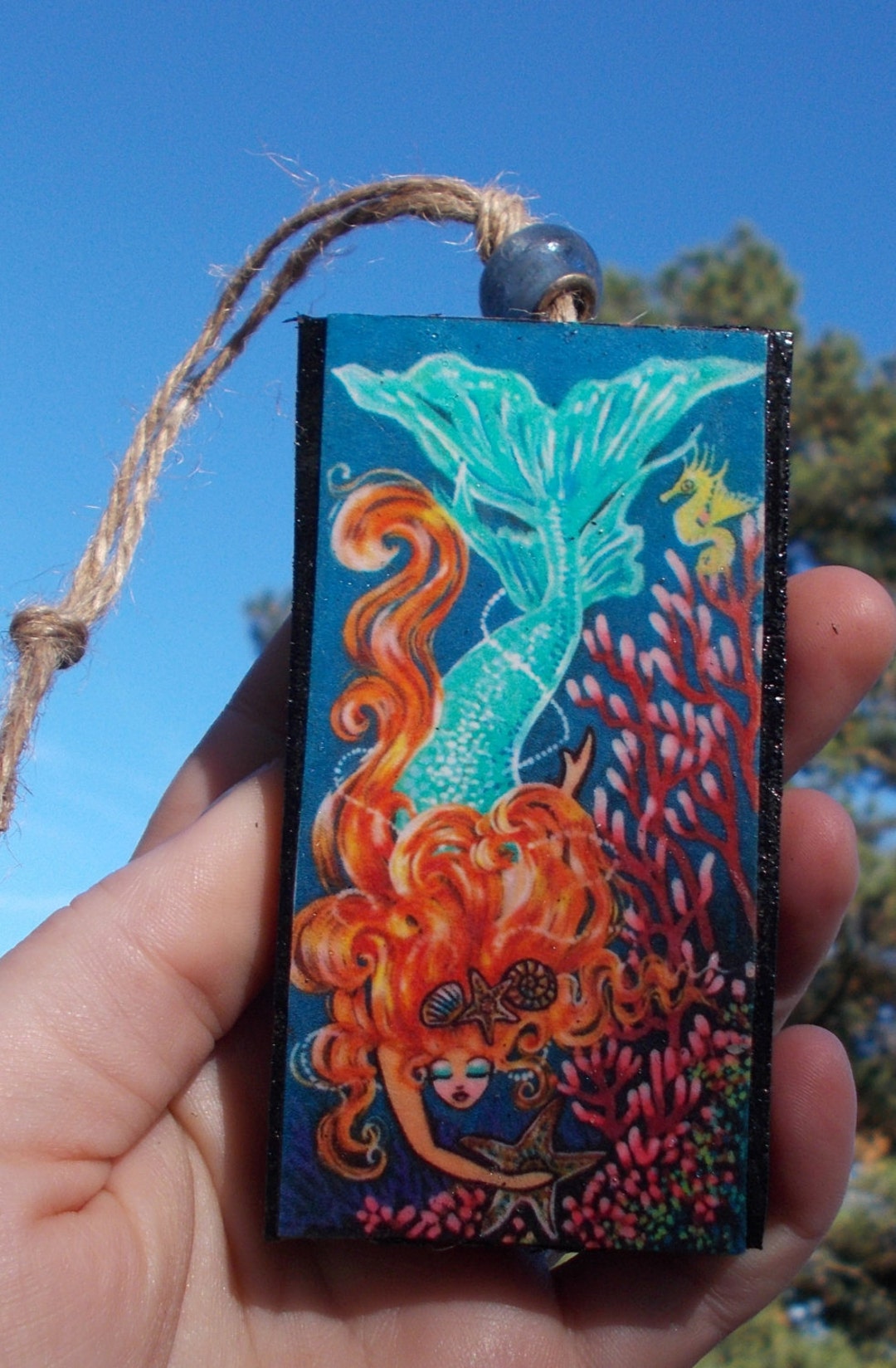 Red Haired Mermaid Ornament Ocean Beach Bay Gift Christmas - Etsy