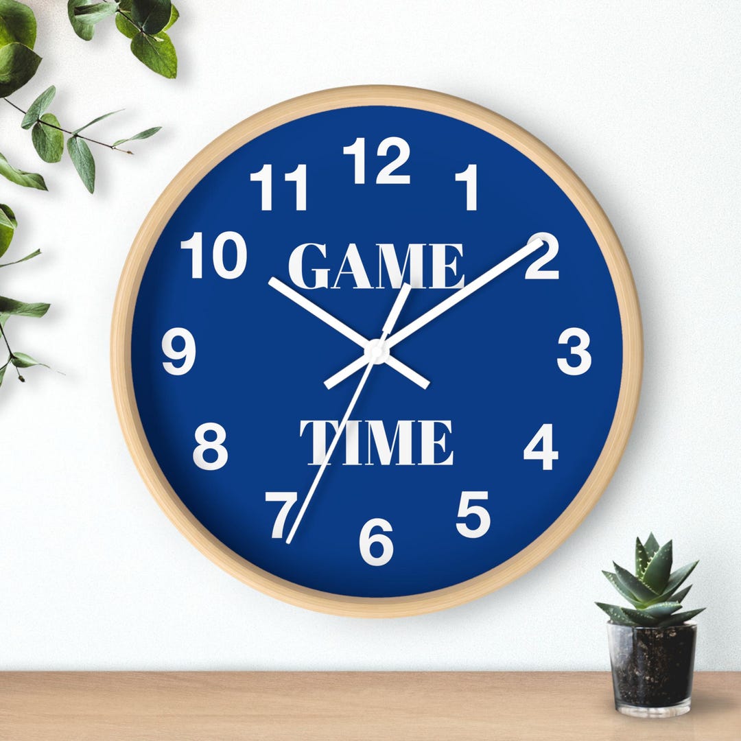 Wall Clock Game Time Wall Clock Sports Wall Clock Gamer Wall Clock Game ...