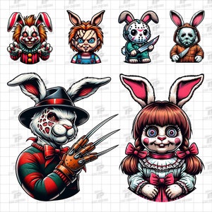 Horror Rabbit Character Png + Svg,horror Bunny Character, Horror ...