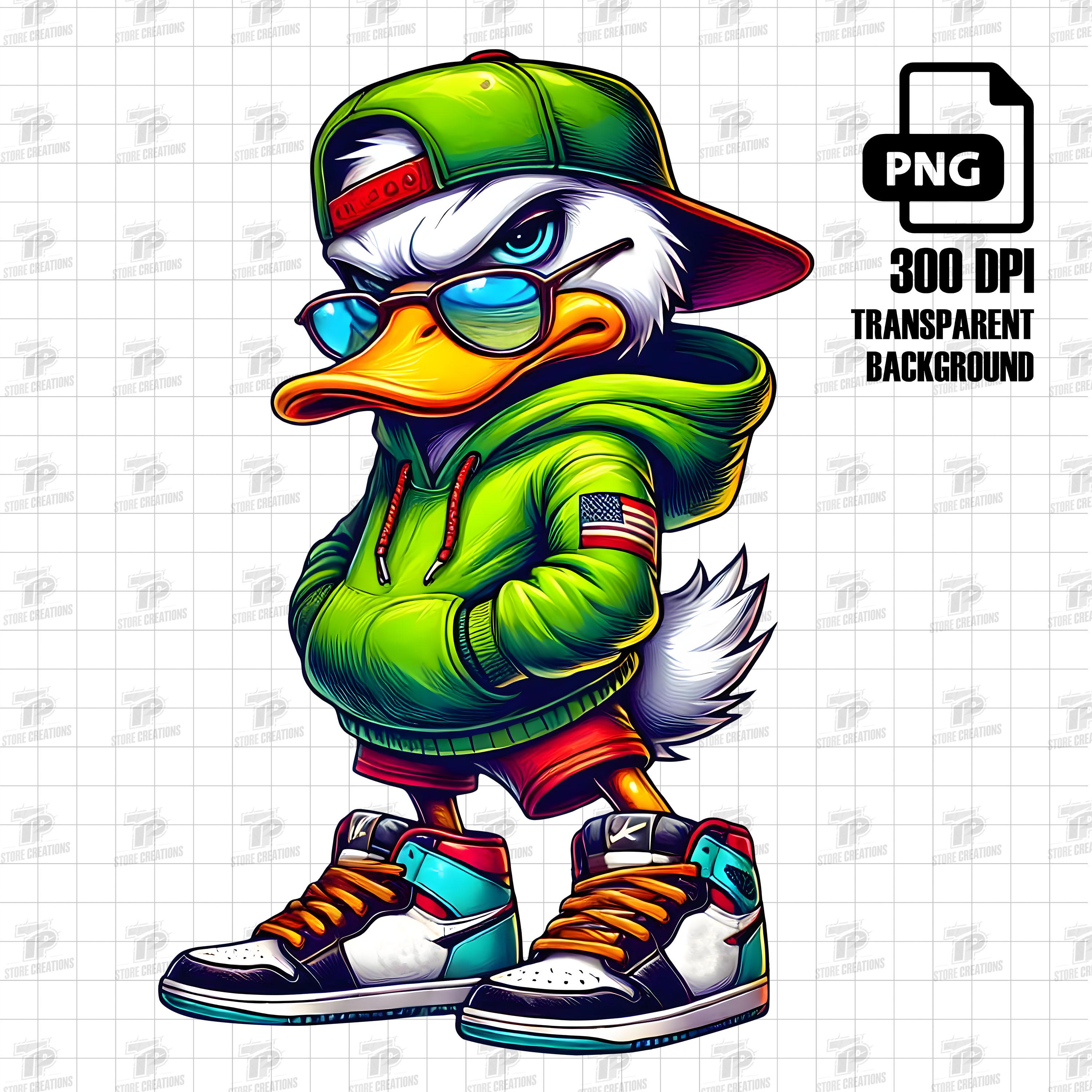 Streetwear Cartoon Duck Png, Urban Duck Png Sublimation Design, Hip Hop ...