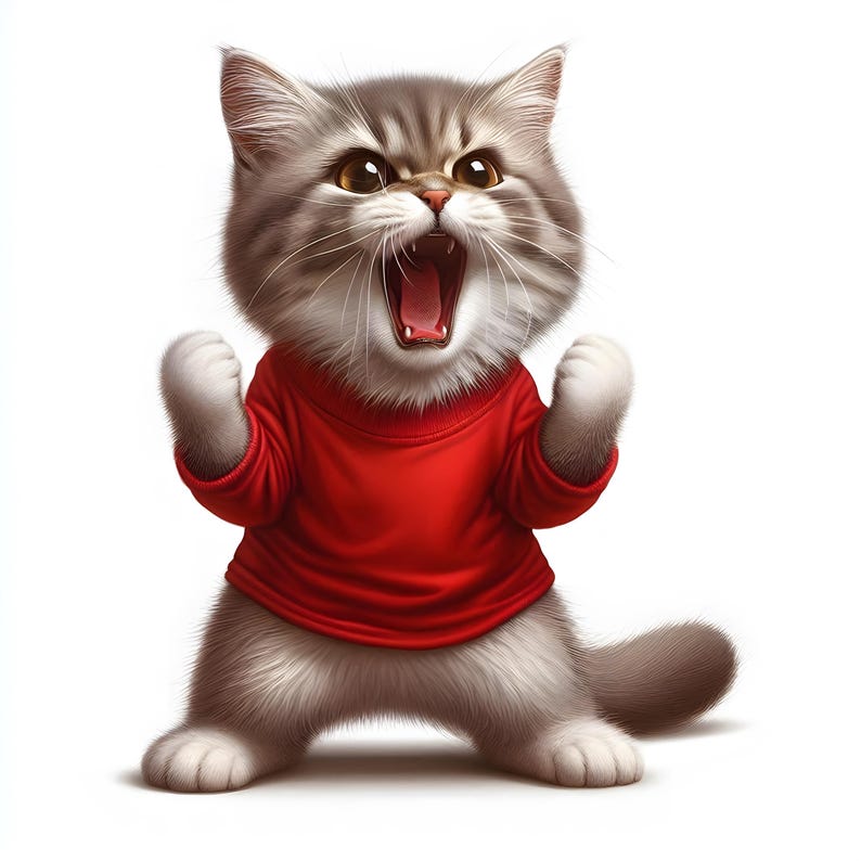 Cat Expressions PNG, Set 12 Png – Sad, Pitiful, Screaming, Yawning ...