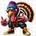 Hip Hop Turkey PNG - Cool Thanksgiving Turkey in Streetwear Png, Urban ...