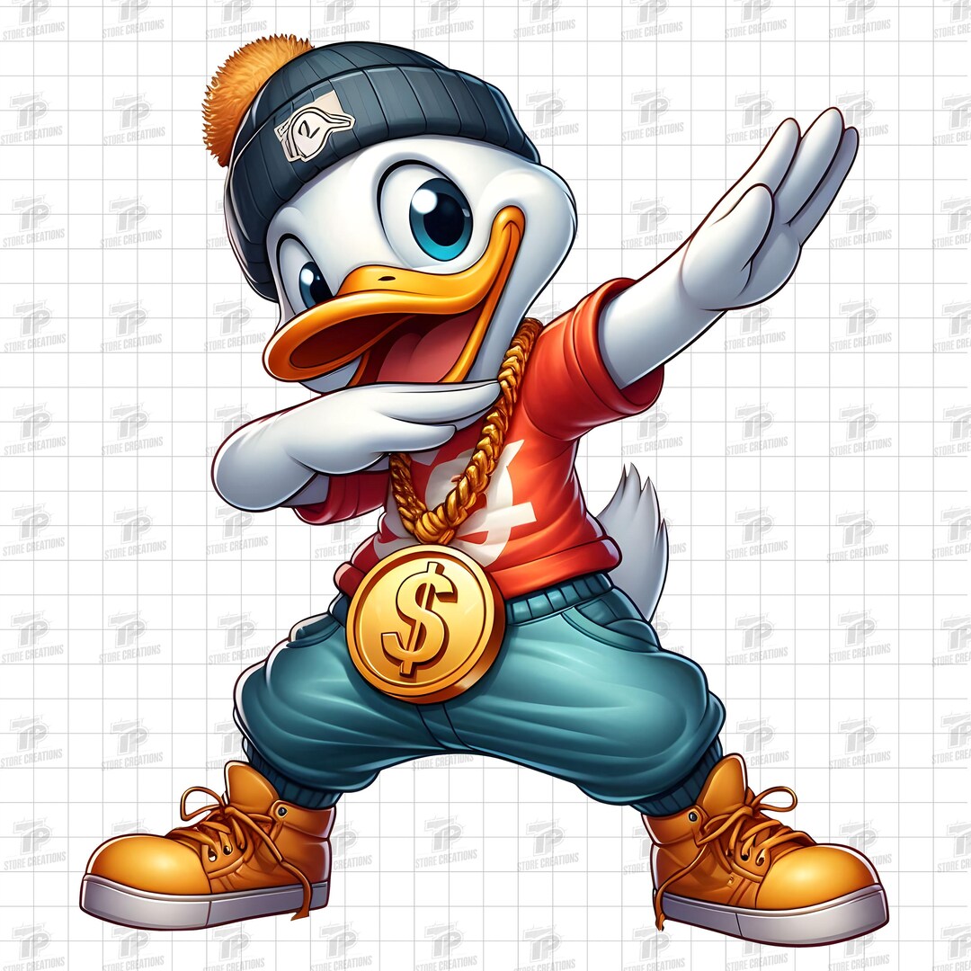 Cool Hip Hop Duck Digital PNG, Dabbing Duck Png, Urban Duck Png ...