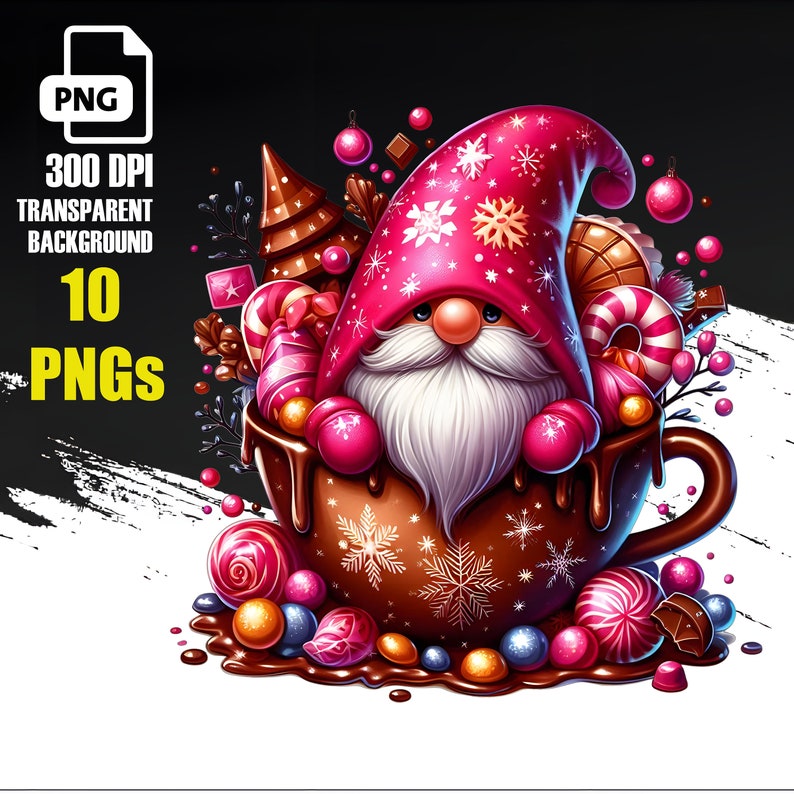 Adorable Holiday Gnome Clipart Collection - Set of 11 | Colorful Gnome ...