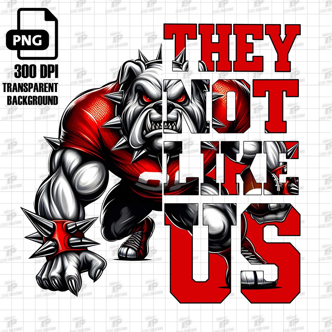 Bulldogs They Not Like Us PNG, Viral PNG File for Crafters, Football ...